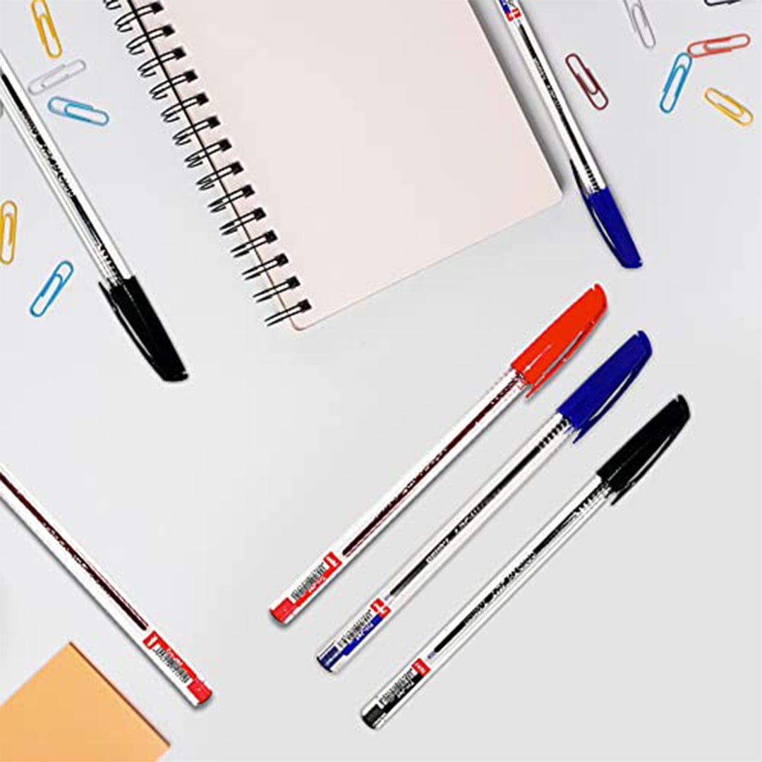 Cello Tri-Jet Ballpoint Pens Extra Grip Biros 1.0 mm, Black Pens, Pack ...